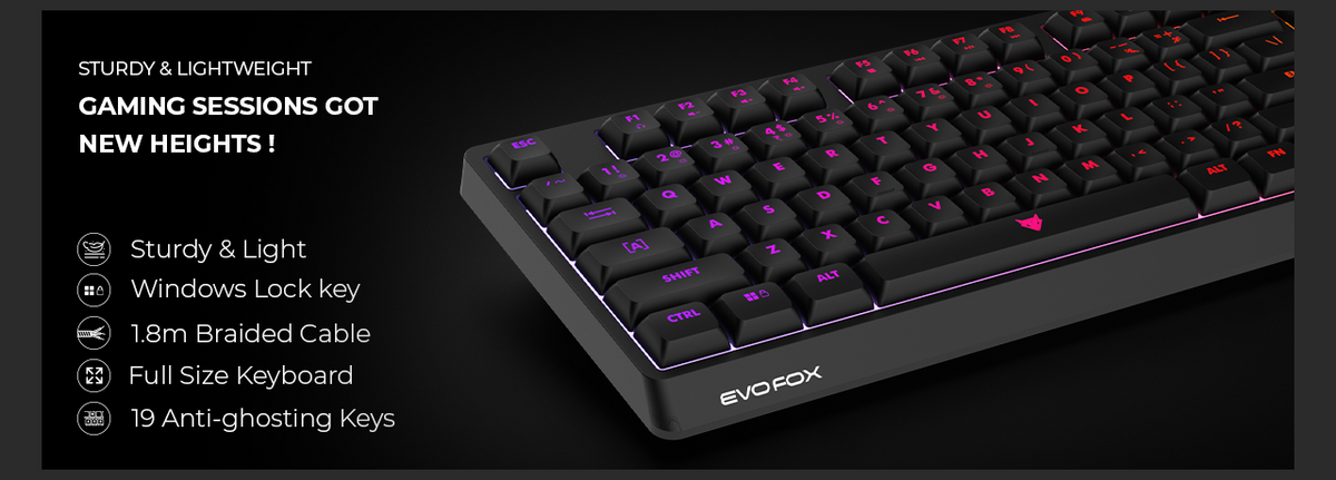 EvoFox Deathray RGB Gaming Keyboard – Amkette