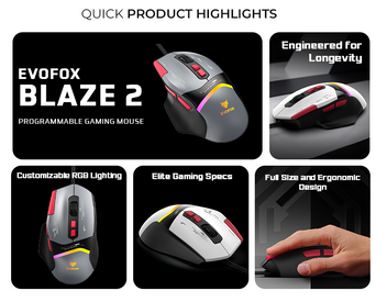 EvoFox Blaze 2 Programmable Gaming Mouse – Amkette