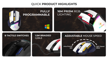 EvoFox Blaze Programmable Gaming Mouse – Amkette