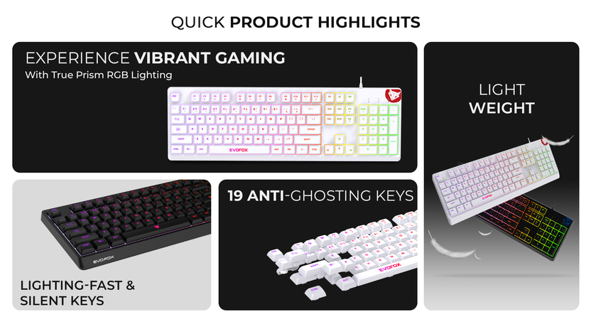 EvoFox Deathray RGB Gaming Keyboard – Amkette