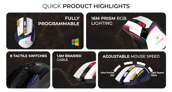 EvoFox Blaze Programmable Gaming Mouse – Amkette