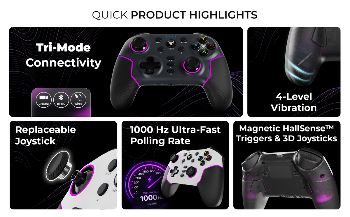 EvoFox Elite X2 Pro Tri Mode Wireless Gamepad – Amkette
