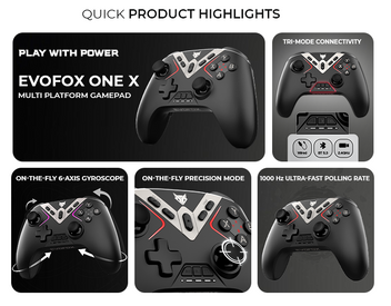 EvoFox One X Tri-Mode Wireless Gamepad – Amkette
