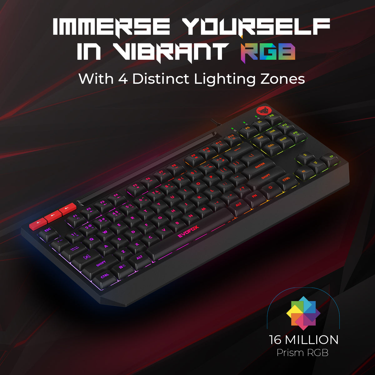 EvoFox Deathray TKL RGB Gaming Keyboard – Amkette