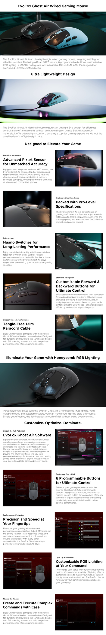 EvoFox Ghost Air Wired Gaming Mouse – Amkette