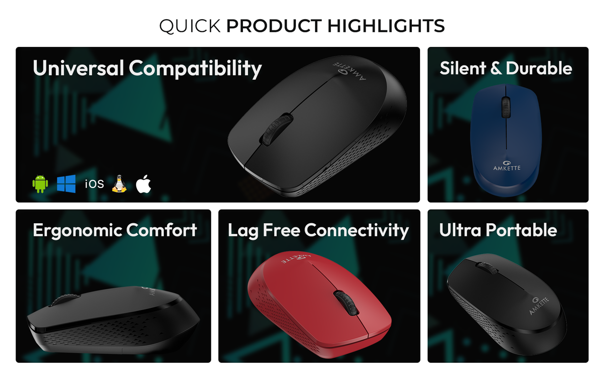 Hush Pro Go Silent Wireless Mouse – Amkette