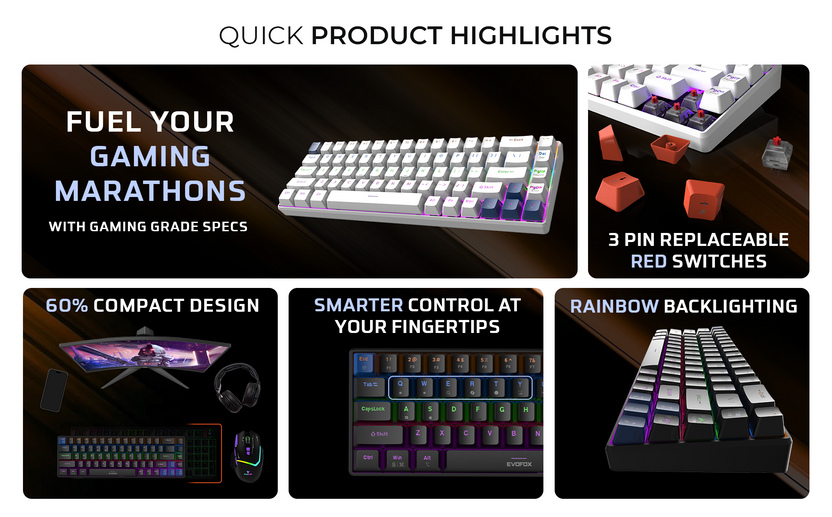 EvoFox Katana S Mini Wired Mechanical Gaming Keyboard – Amkette