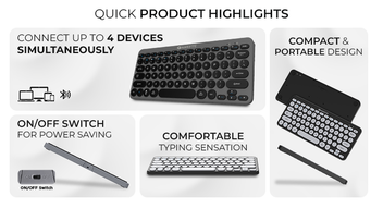 Optimus Bluetooth 4 in 1 Keyboard – Amkette