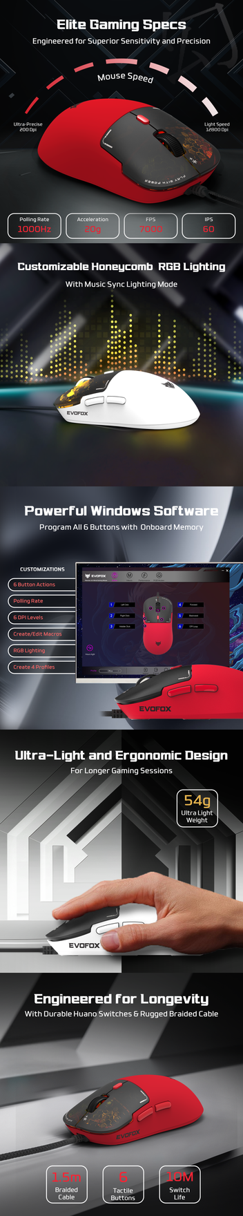 EvoFox Phantom Air Wired Gaming Mouse – Amkette