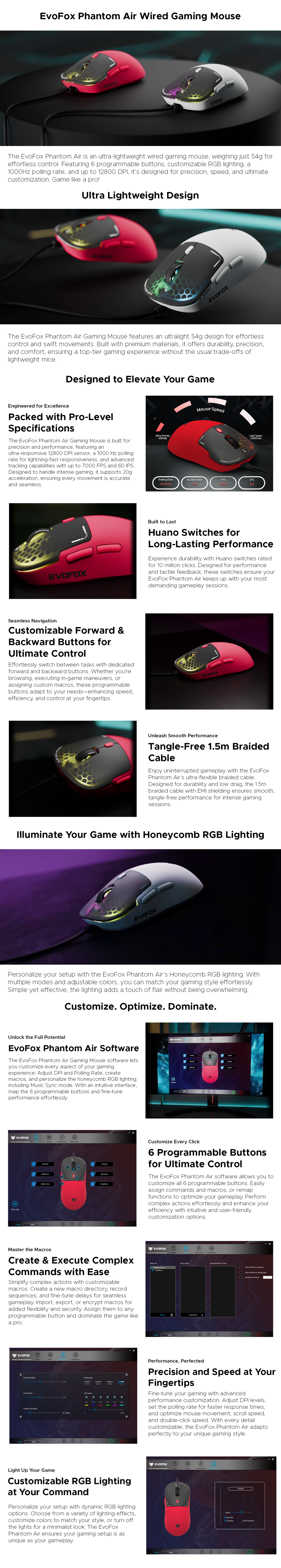 EvoFox Phantom Air Wired Gaming Mouse – Amkette