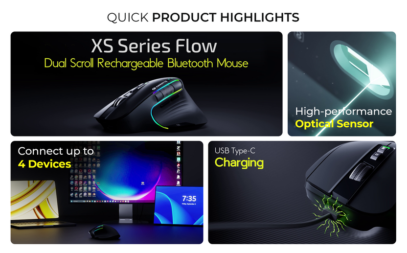 XS Series Flow Wireless Mouse – Amkette