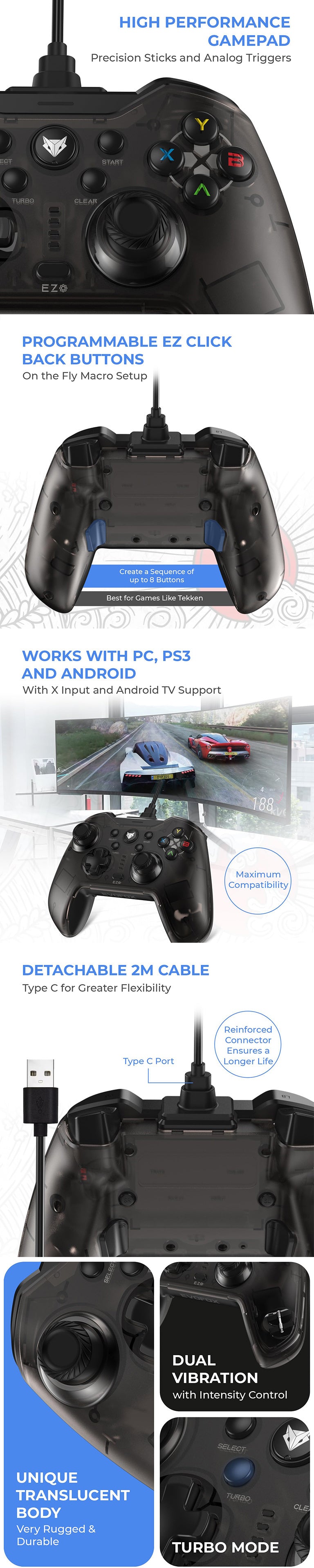 EvoFox Elite X Wired Gamepad for PC – Amkette