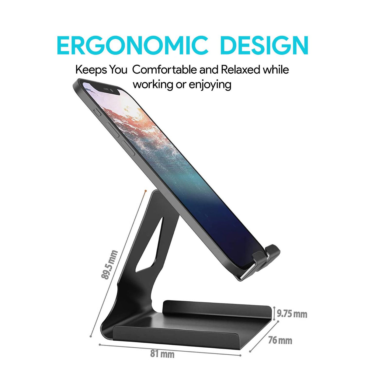 Ergo Desk 2 in 1 Metal Phone Holder – Amkette