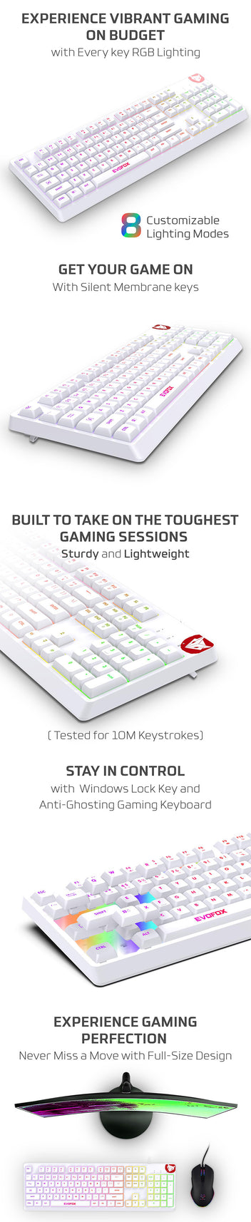 EvoFox Deathray RGB Gaming Keyboard – Amkette