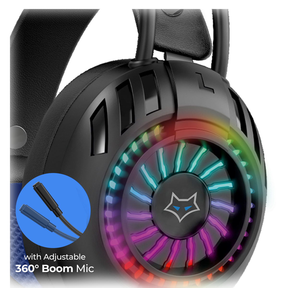 EvoFox Aurora USB Gaming Wired Over Ear Headphones – Amkette