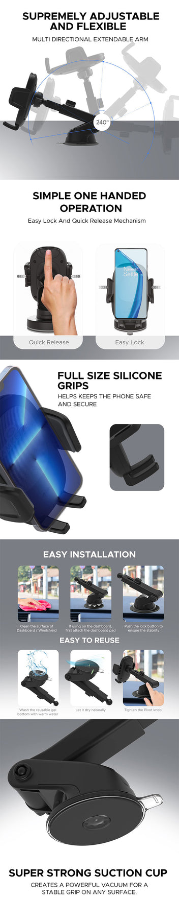 iGrip Drive Long Arm – Amkette